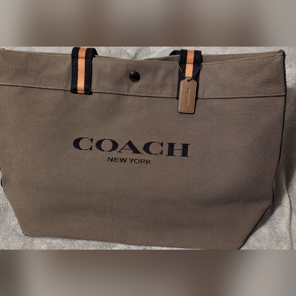 Coach | Bags | Coach C47 Tote 38 With Coach Large Canvasleather Weekend ...